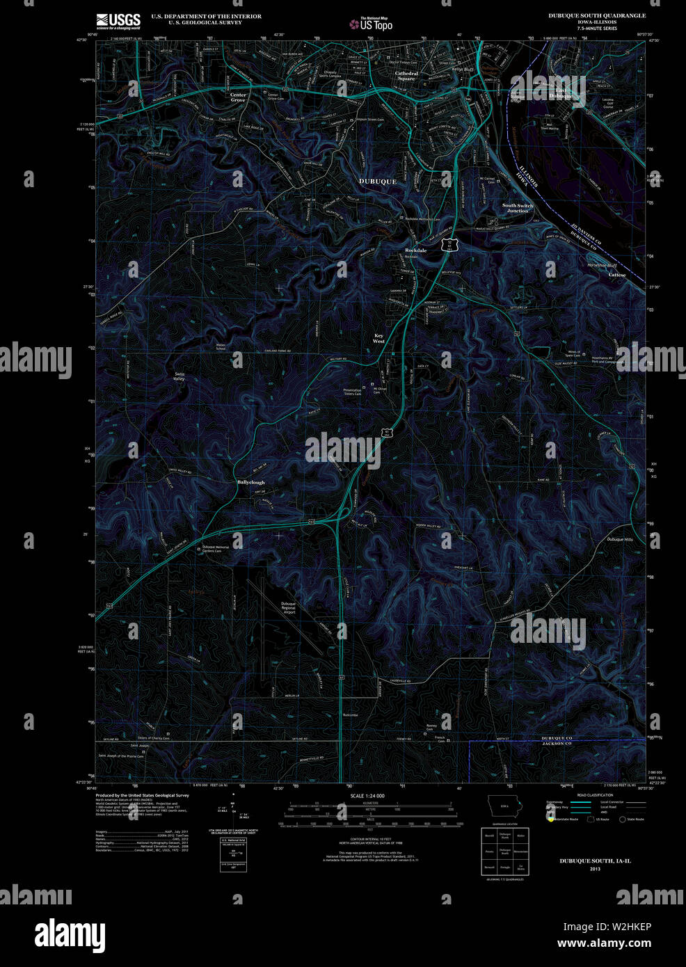 Map of dubuque hi-res stock photography and images - Alamy