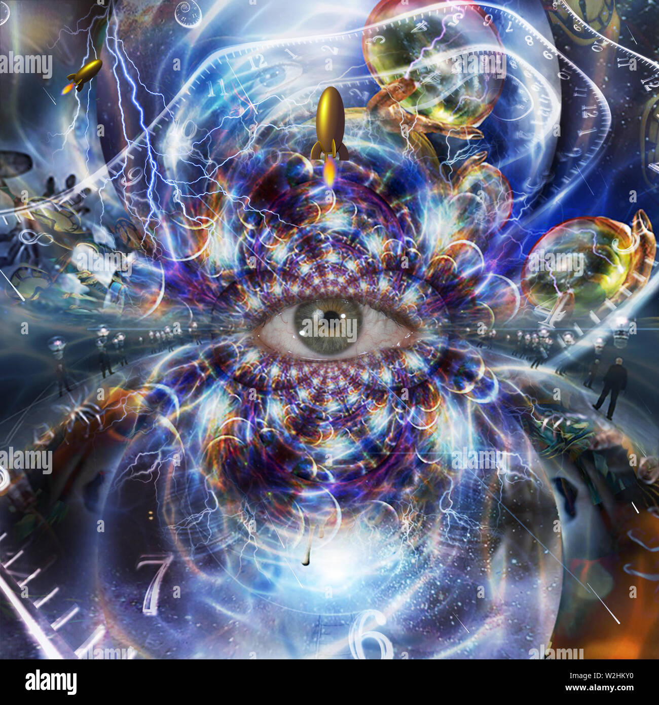The Eye of Eternity. Spiral of time and endless multiverse Stock Photo ...