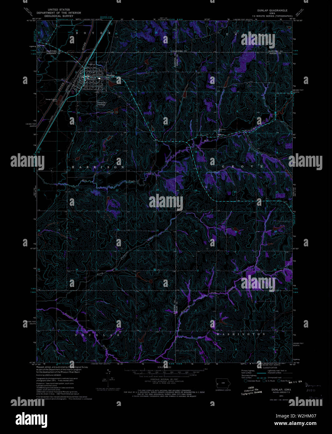 Dunlap map hi-res stock photography and images - Alamy