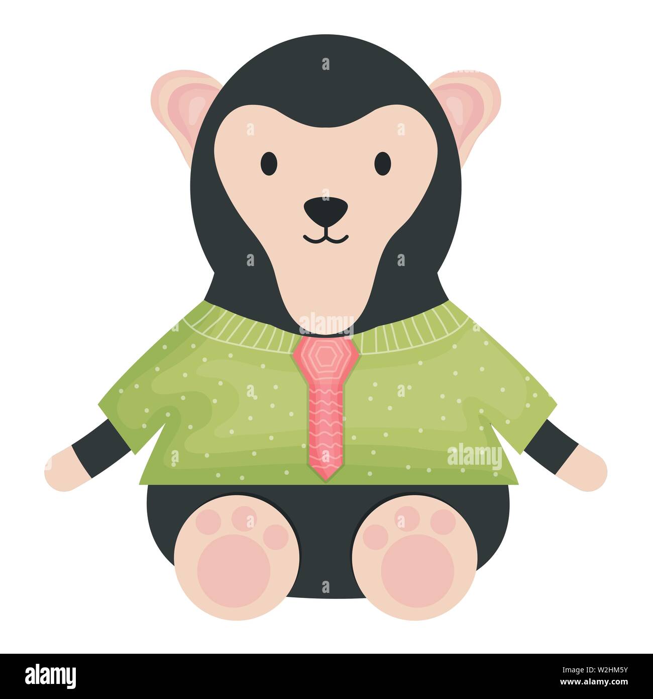 cute monkey childish character vector illustration design Stock Vector ...