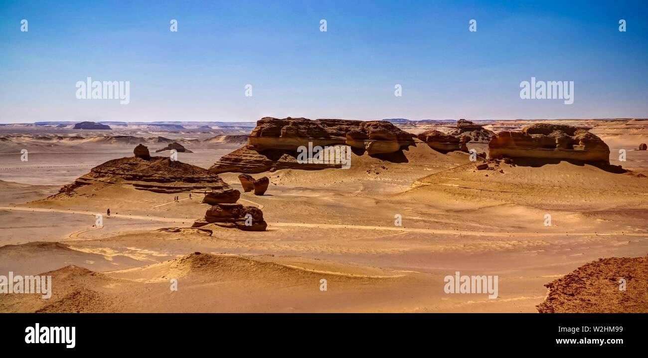 Nature sculpture in Wadi Al-Hitan aka Whales Valley , Egypt Stock Photo ...