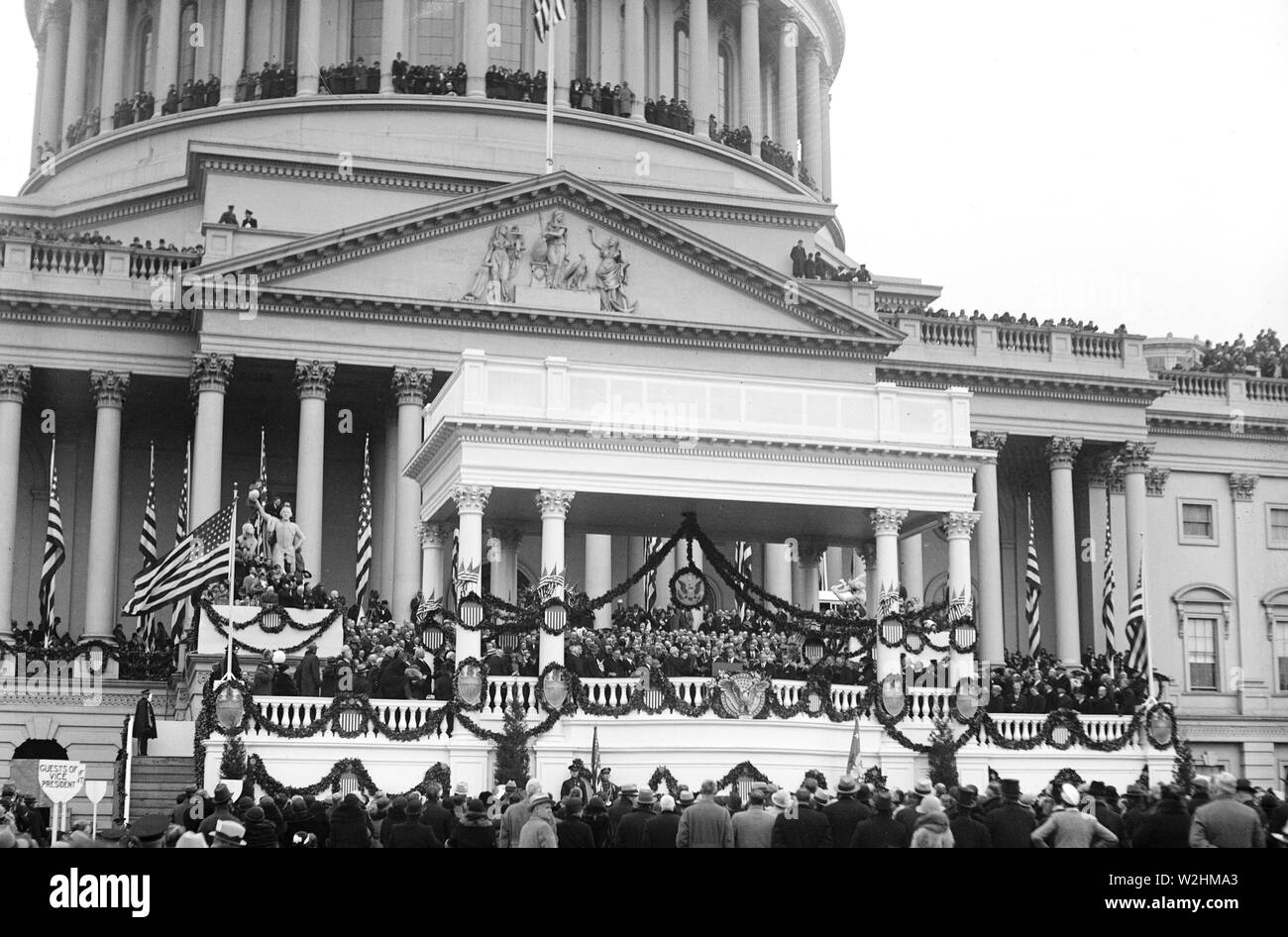 Franklin D. Roosevelt - Inauguration of Franklin D. Roosevelt. Podium ...