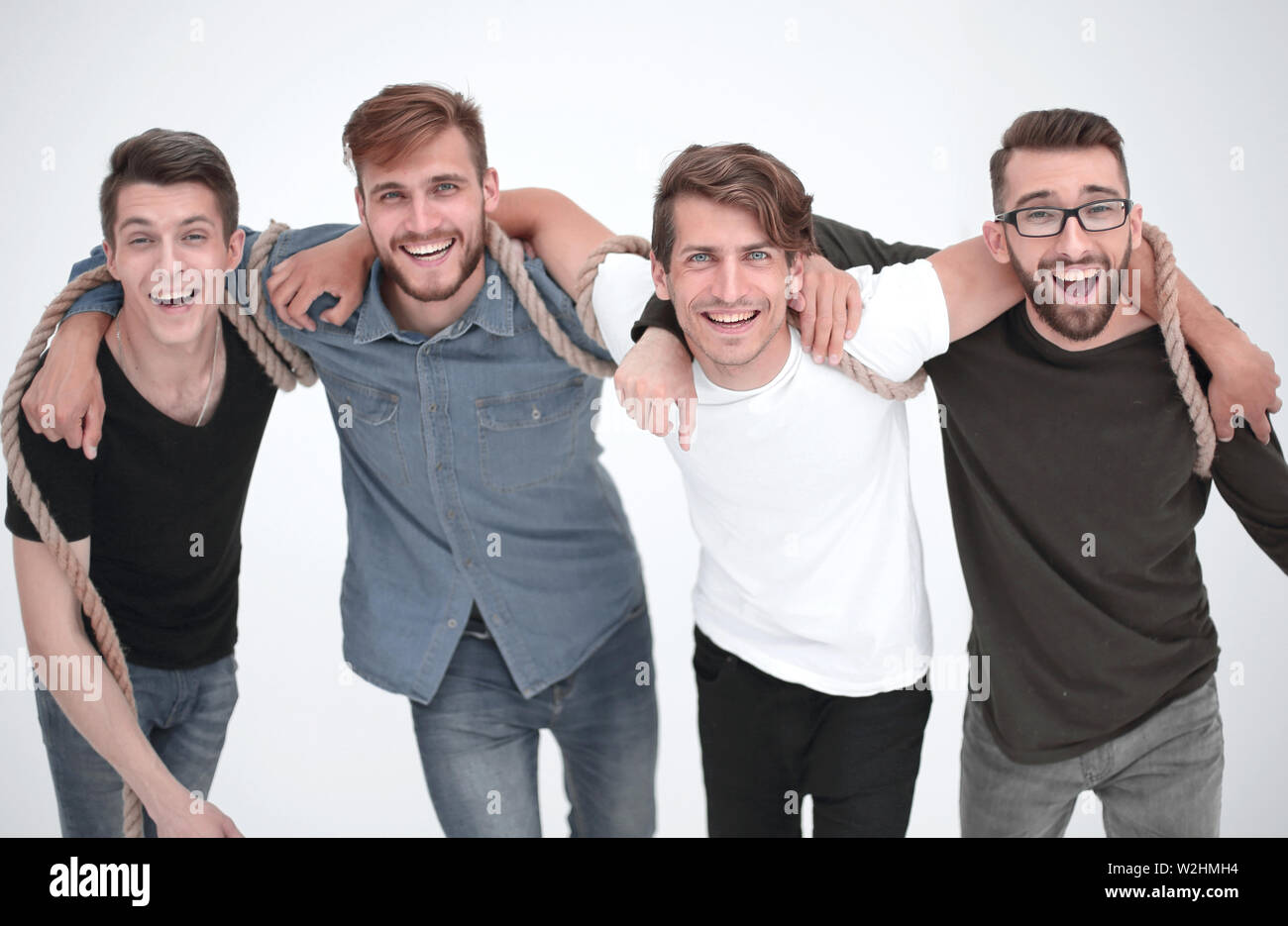 portrait of a group of friends standing together Stock Photo - Alamy