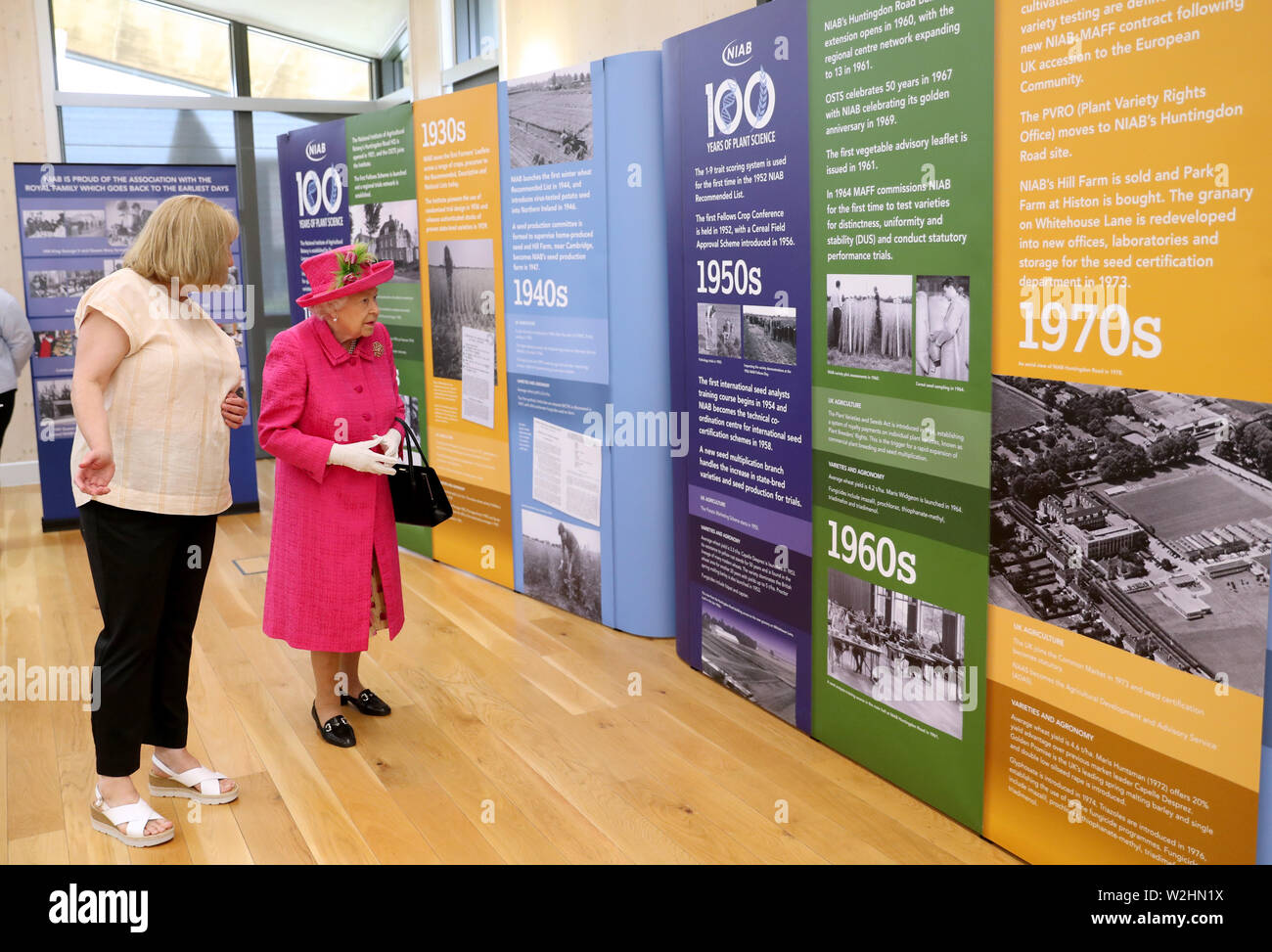 Queen Elizabeth II during a visit to the National Institute of ...