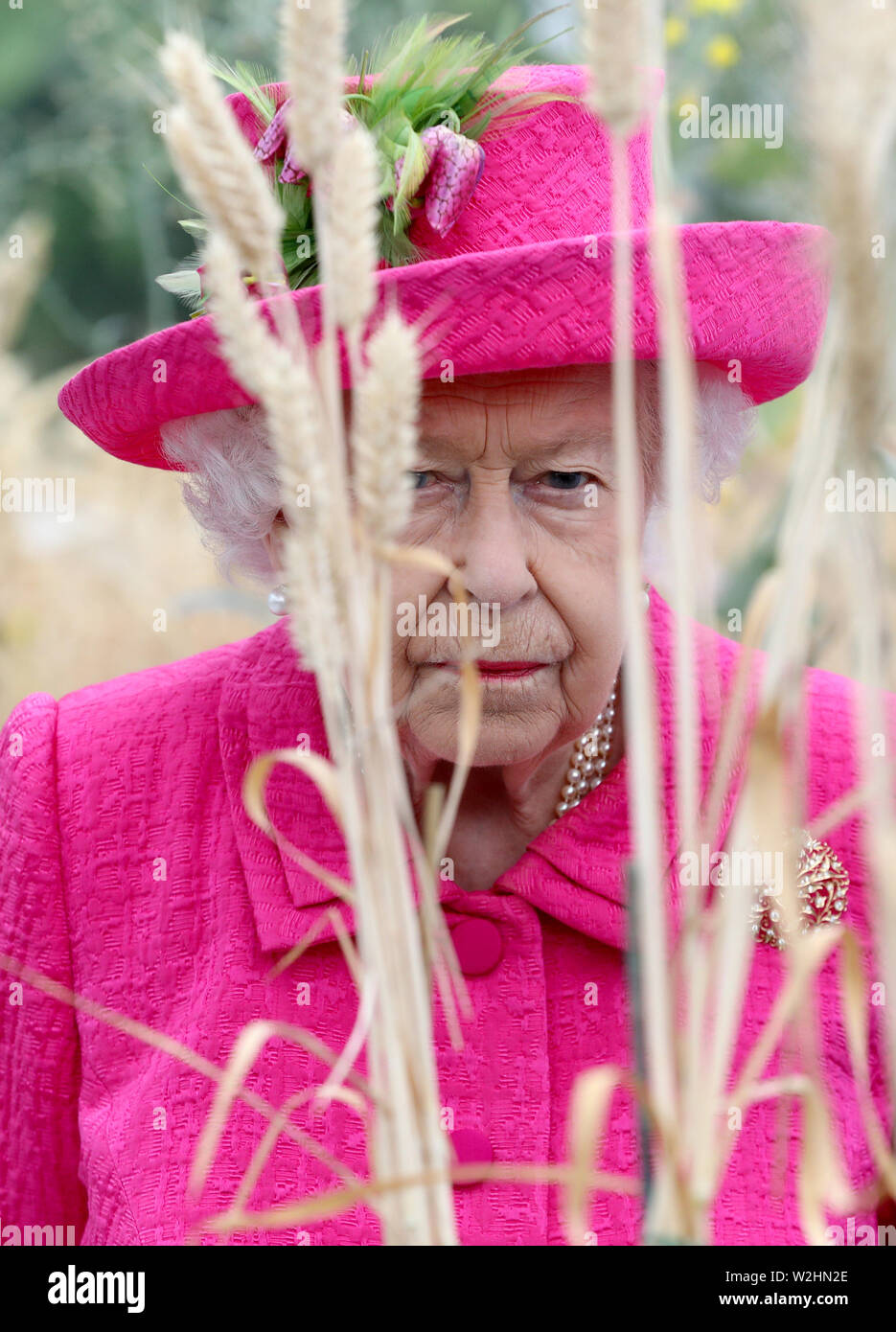 Queen Elizabeth II during a visit to the National Institute of ...