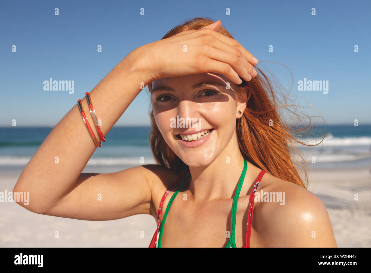 Female Redhead Beach Hi Res Stock Photography And Images Alamy