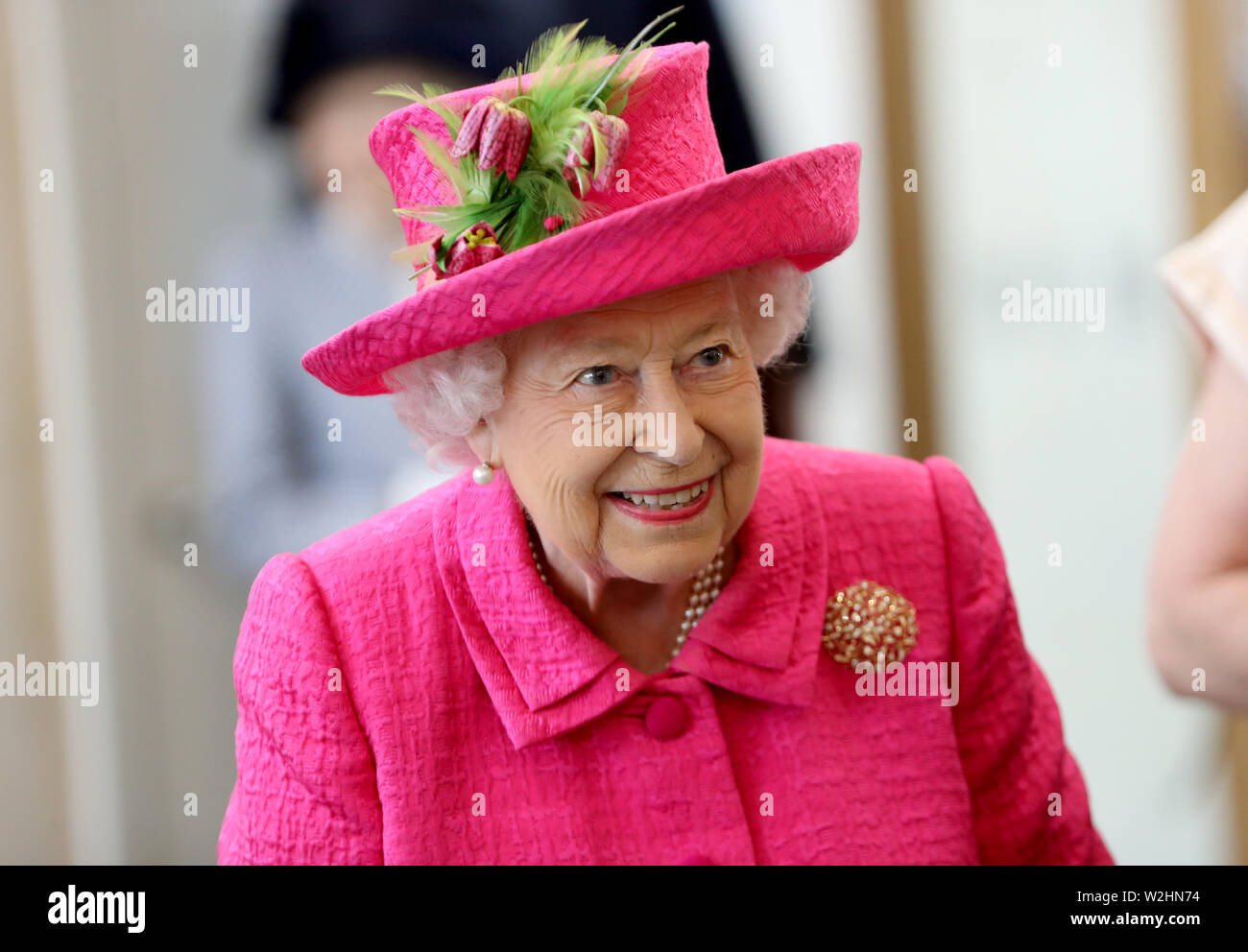 Queen Elizabeth II during a visit to the National Institute of ...