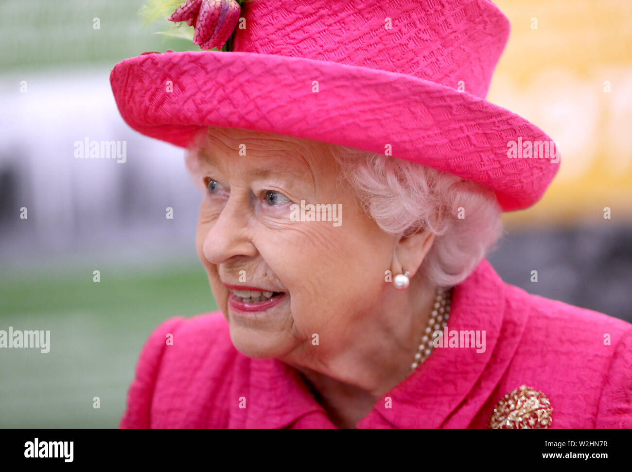 Queen Elizabeth II during a visit to the National Institute of ...