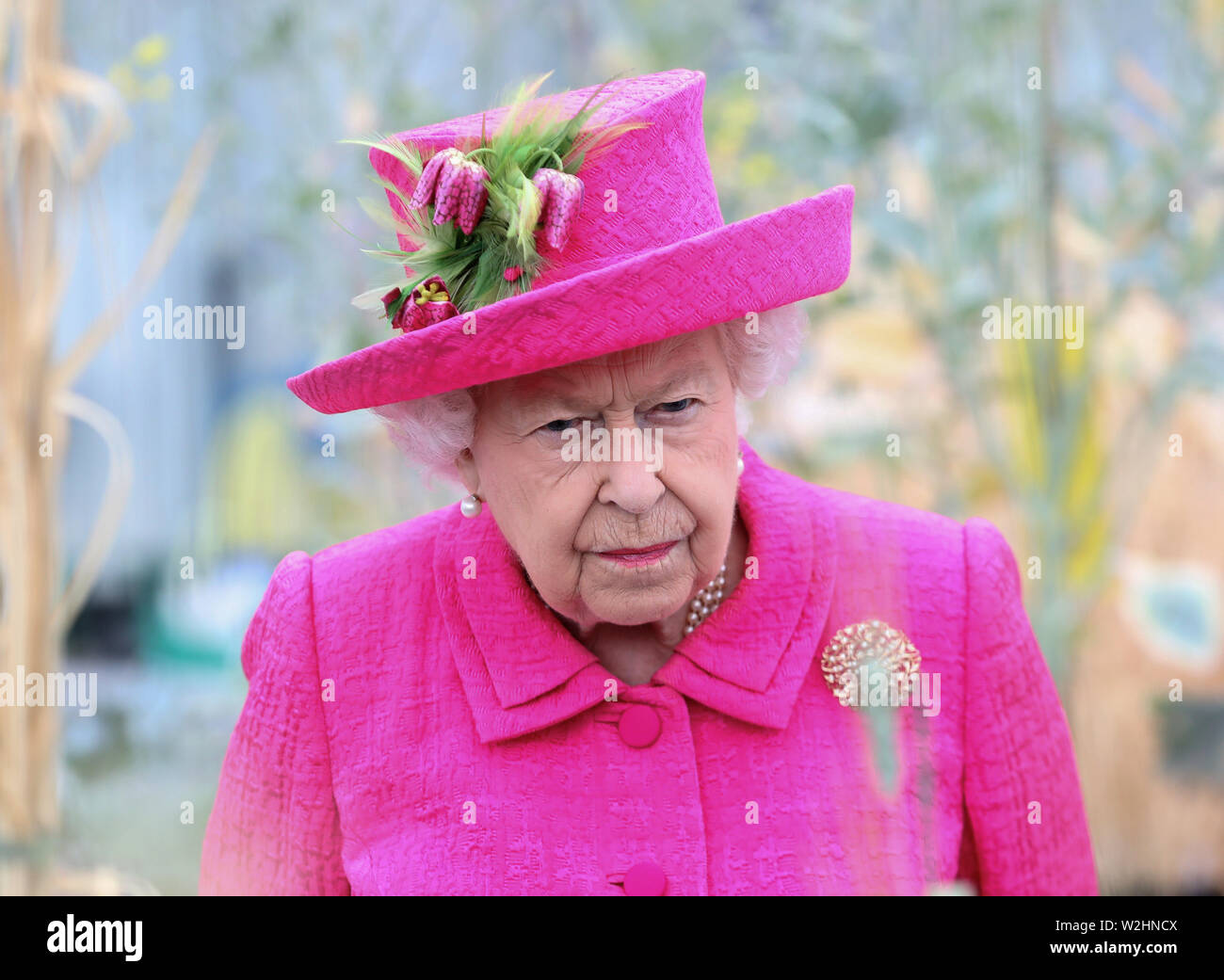 Queen Elizabeth II during a visit to the National Institute of ...