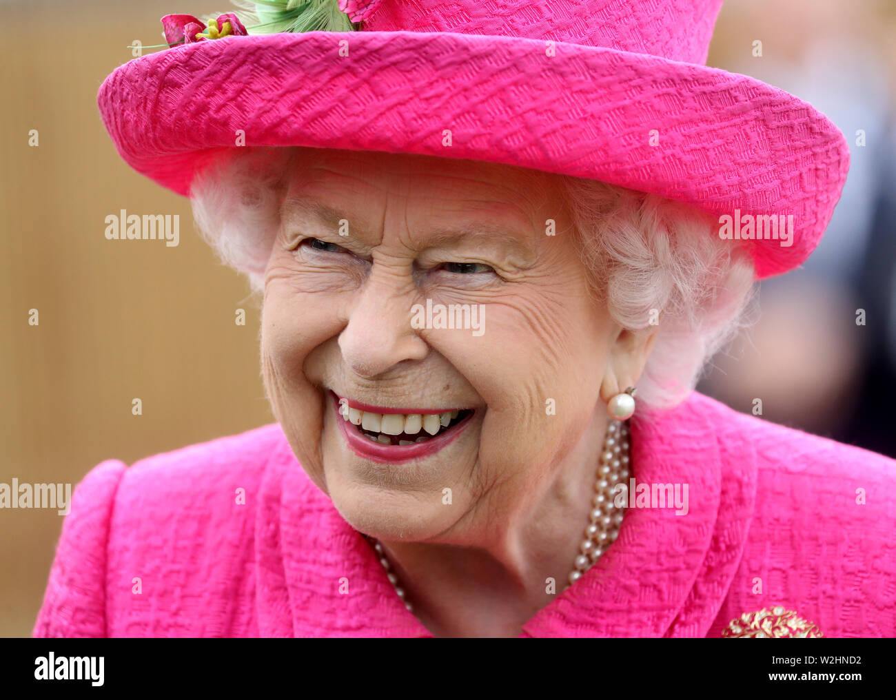 Queen Elizabeth II during a visit to the National Institute of ...