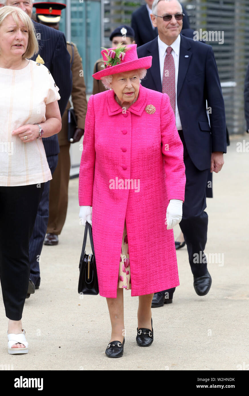 Queen Elizabeth II during a visit to the National Institute of ...