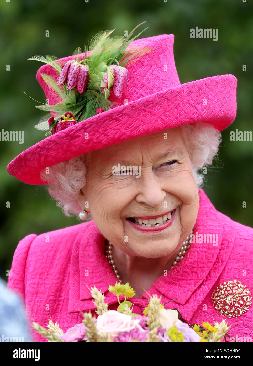 Queen Elizabeth II during a visit to the National Institute of ...