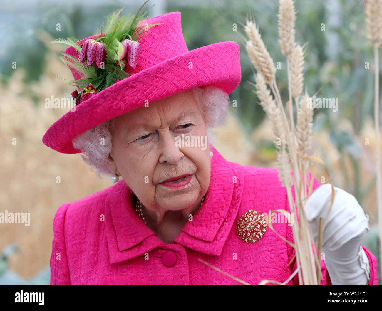 Queen Elizabeth II during a visit to the National Institute of ...