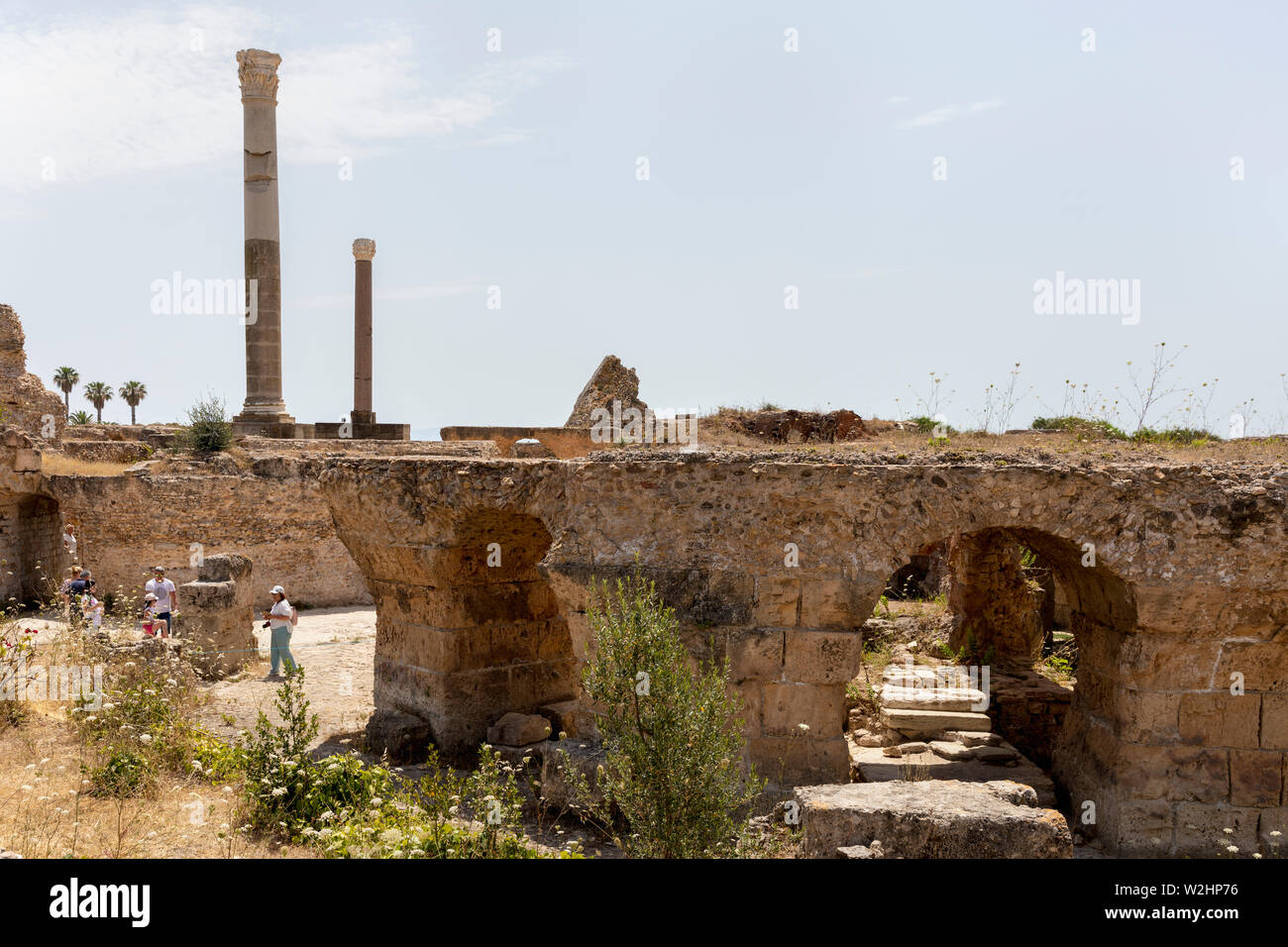 Ruins of the Roman Baths of Carthage, Tunisia, 21 Jun 2019 Stock Photo ...