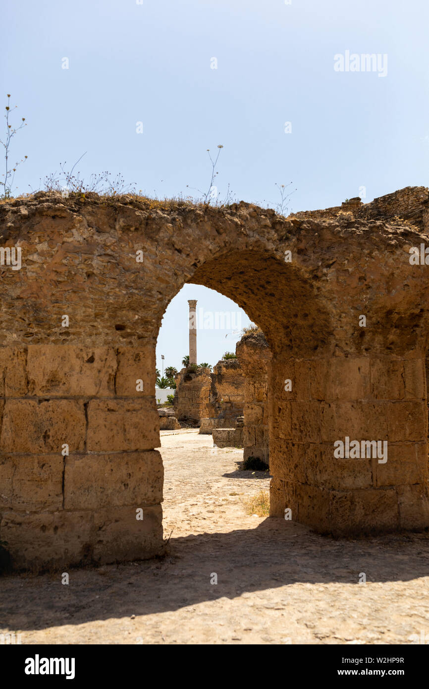 Ruins of the Roman Baths of Carthage, Tunisia, 21 Jun 2019 Stock Photo ...