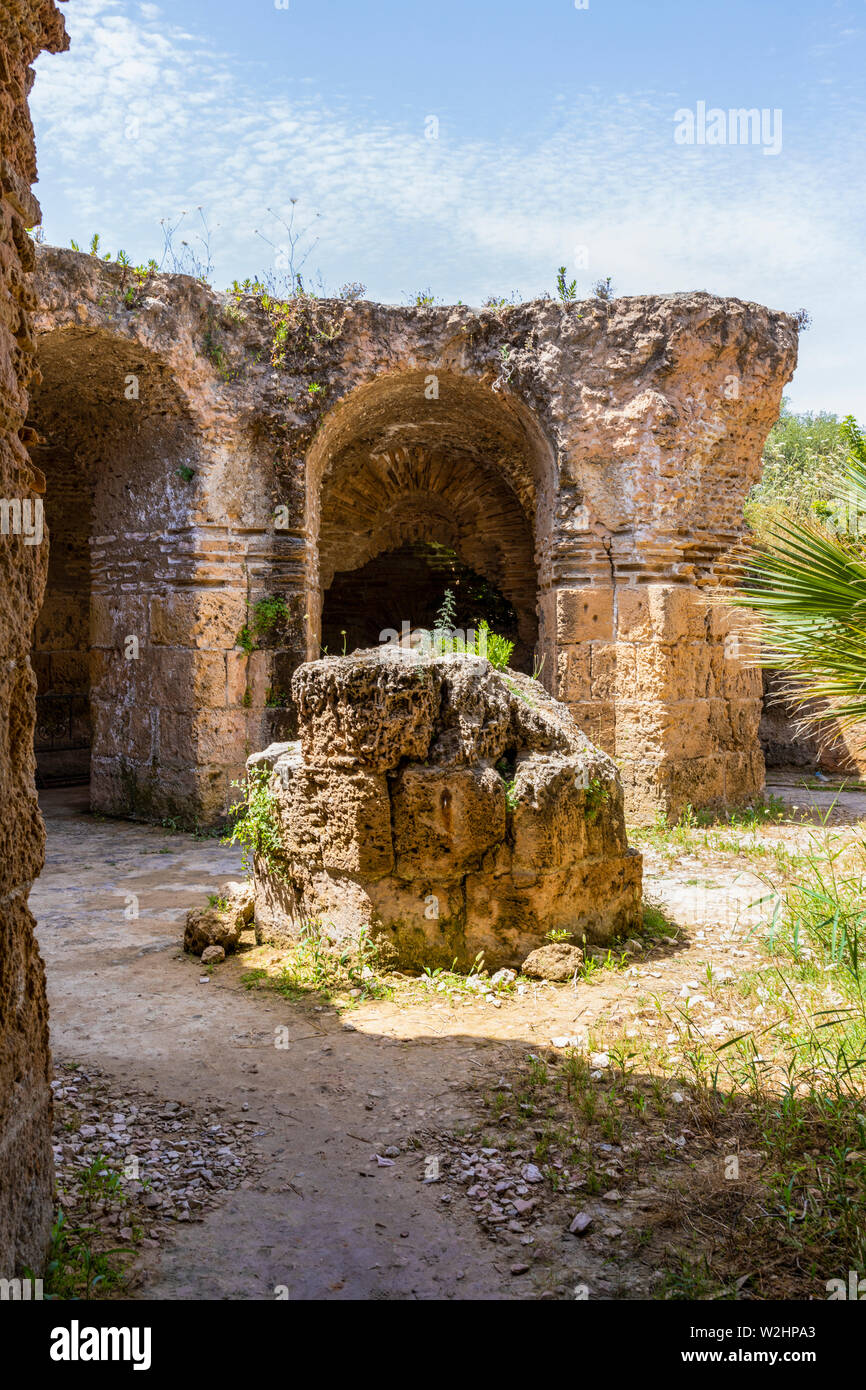 Ruins of the Roman Baths of Carthage, Tunisia, 21 Jun 2019 Stock Photo ...