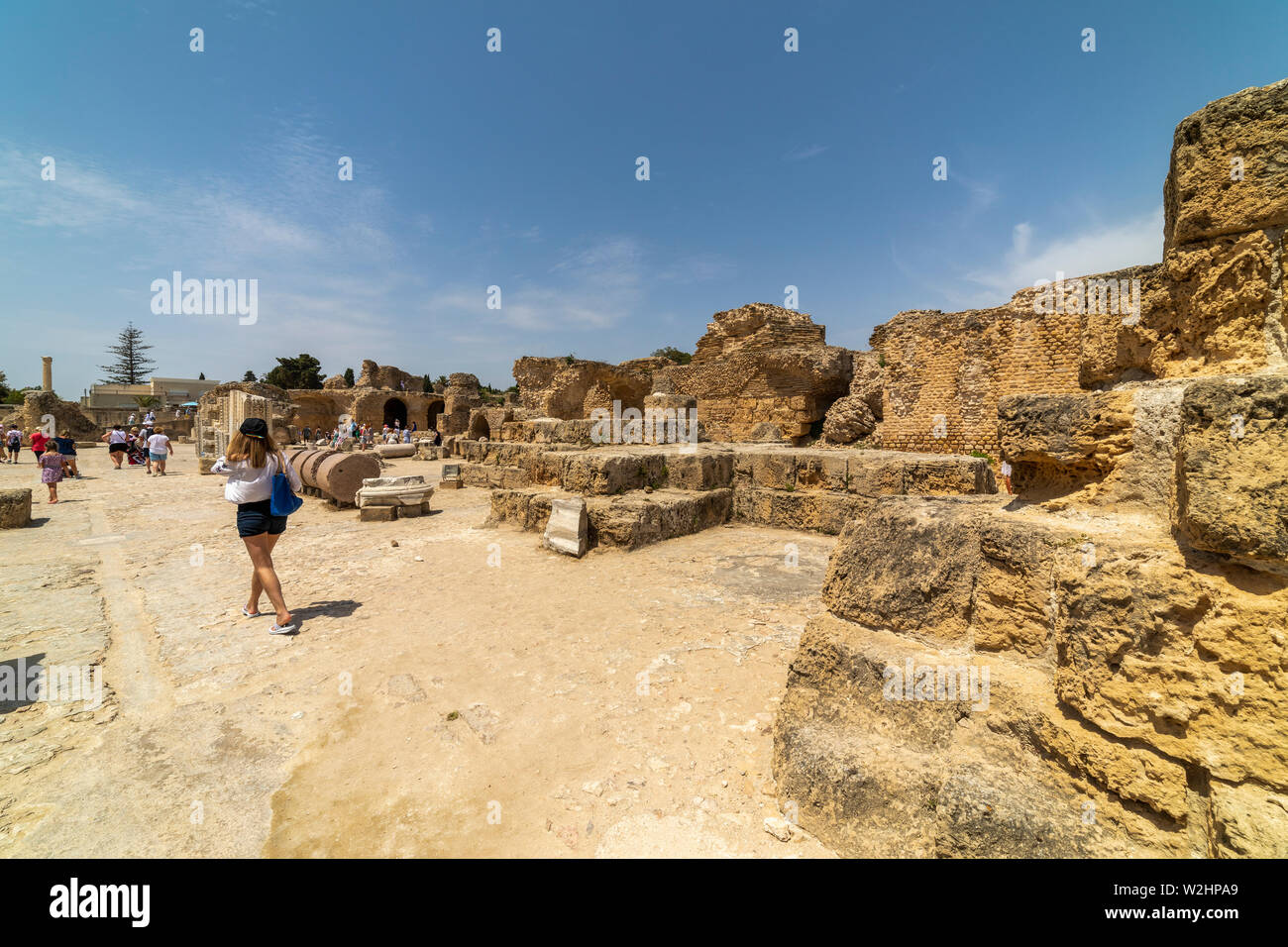 Ruins of the Roman Baths of Carthage, Tunisia, 21 Jun 2019 Stock Photo ...
