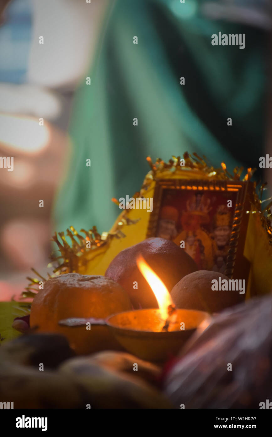 Burning holy candles in the temple Stock Photo - Alamy