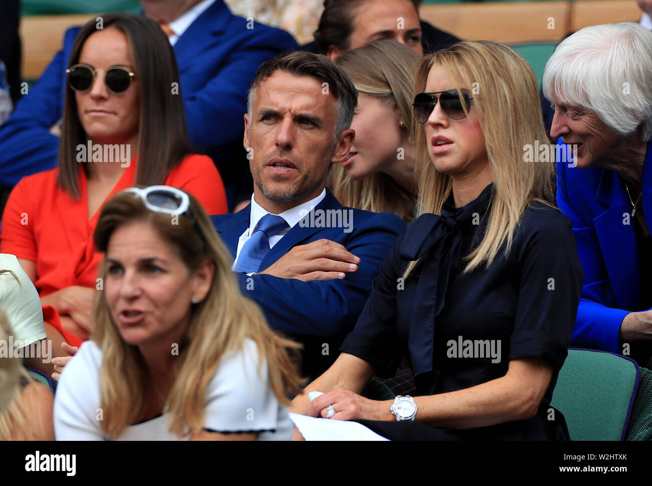 Phil Neville and Julie Neville in the royal box on day eight of the ...