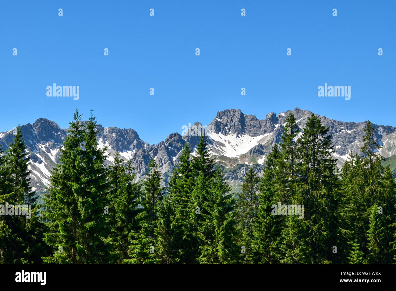 Idyllic mountain landscape in the Alps Stock Photo - Alamy