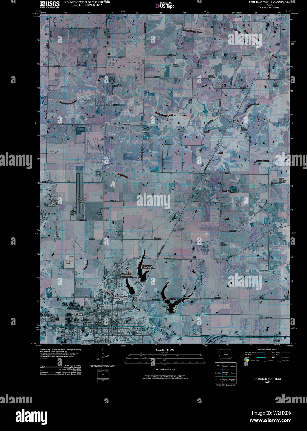 Fairfield iowa map hi-res stock photography and images - Alamy