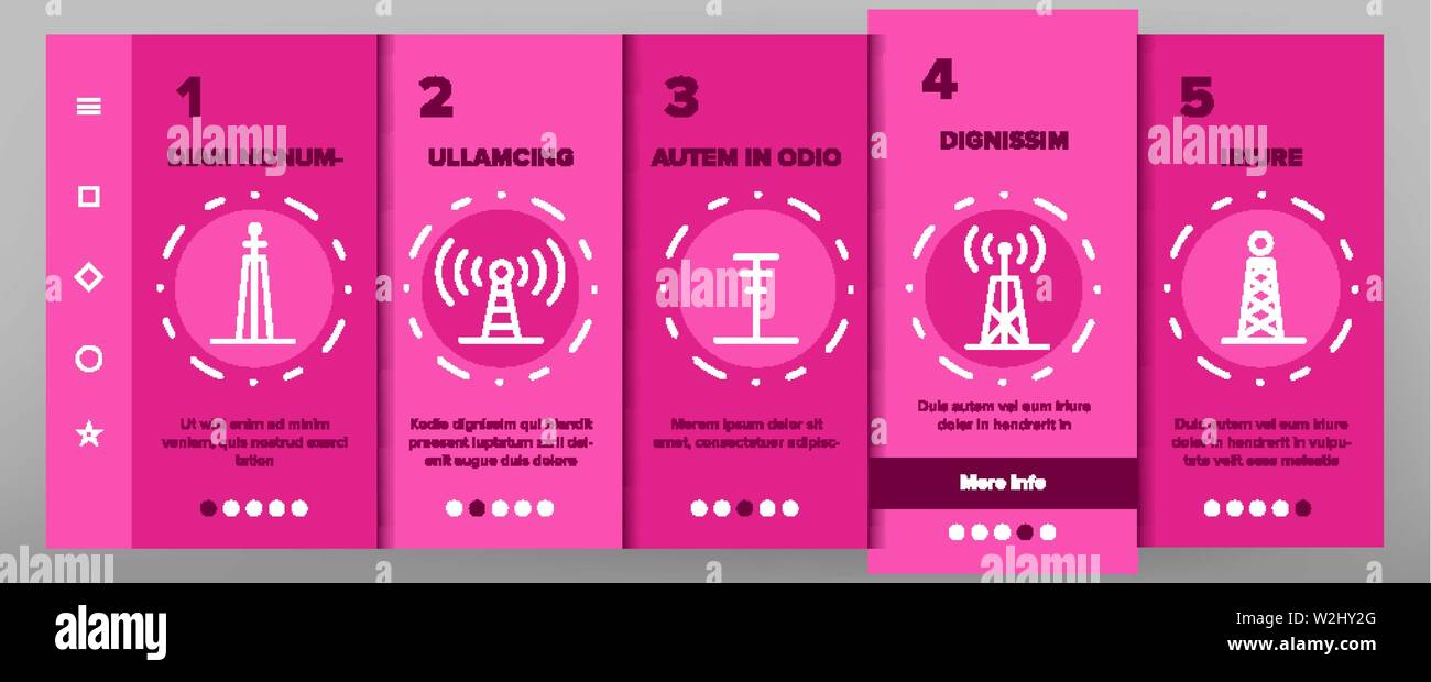 Radio Towers And Masts Vector Onboarding Stock Vector Image & Art - Alamy