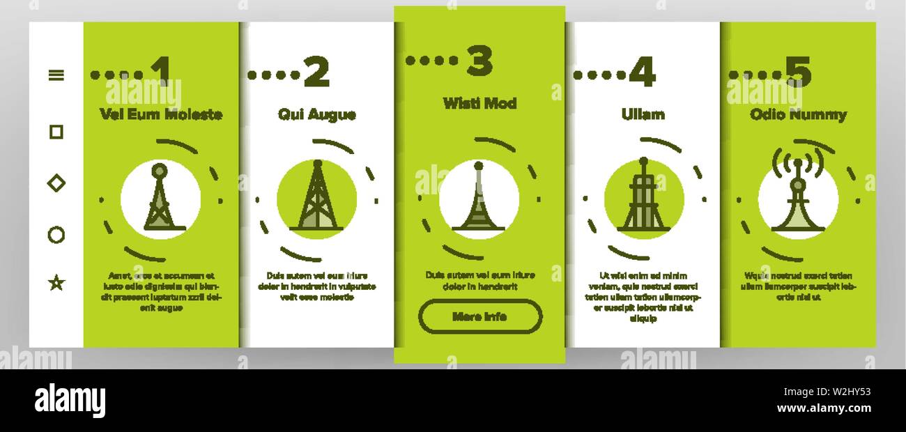 Radio Towers And Masts Vector Onboarding Stock Vector Image & Art - Alamy
