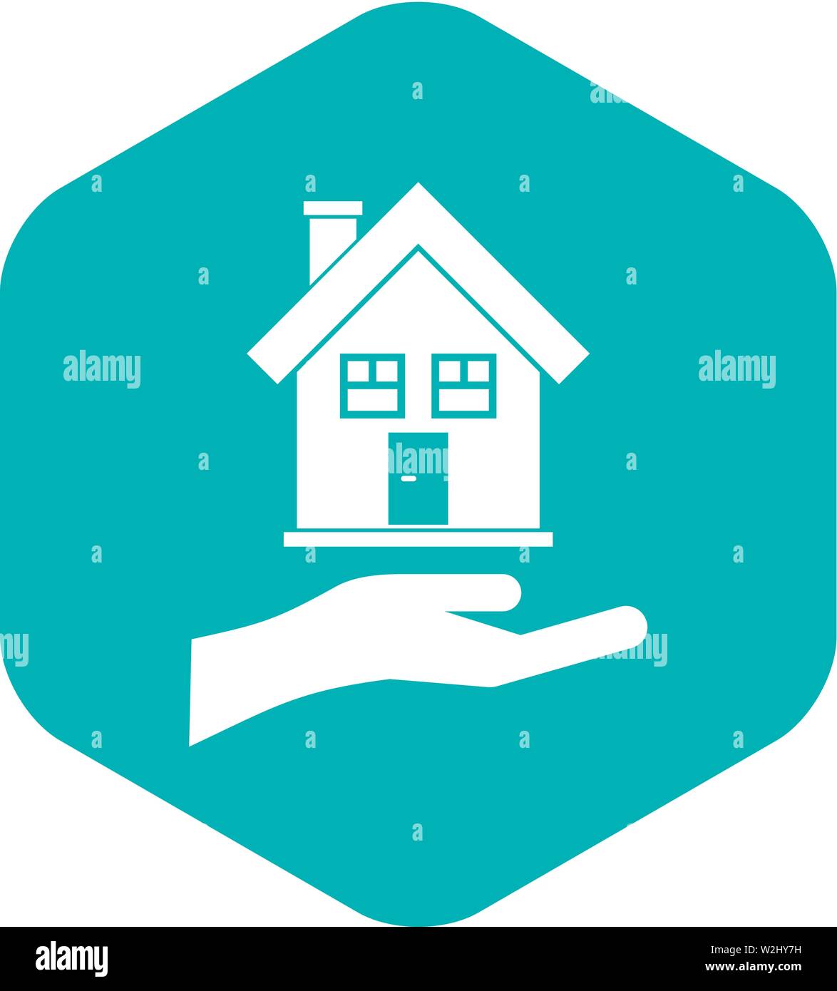 Hand holding house icon, simple style Stock Vector Image & Art - Alamy