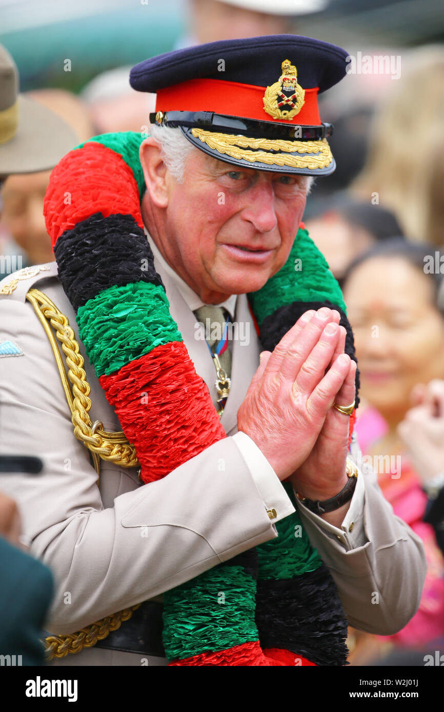 The Prince of Wales during a visit to the 1st Battalion, The Royal ...