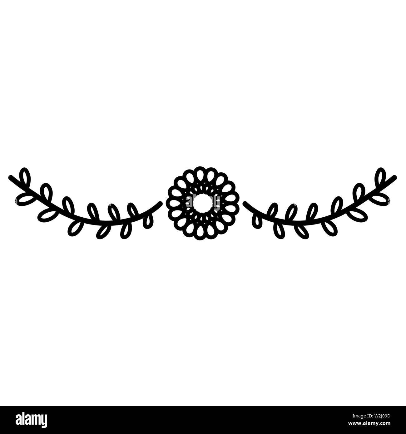 mexican decorative flowers and leafs wreath vector illustration design ...