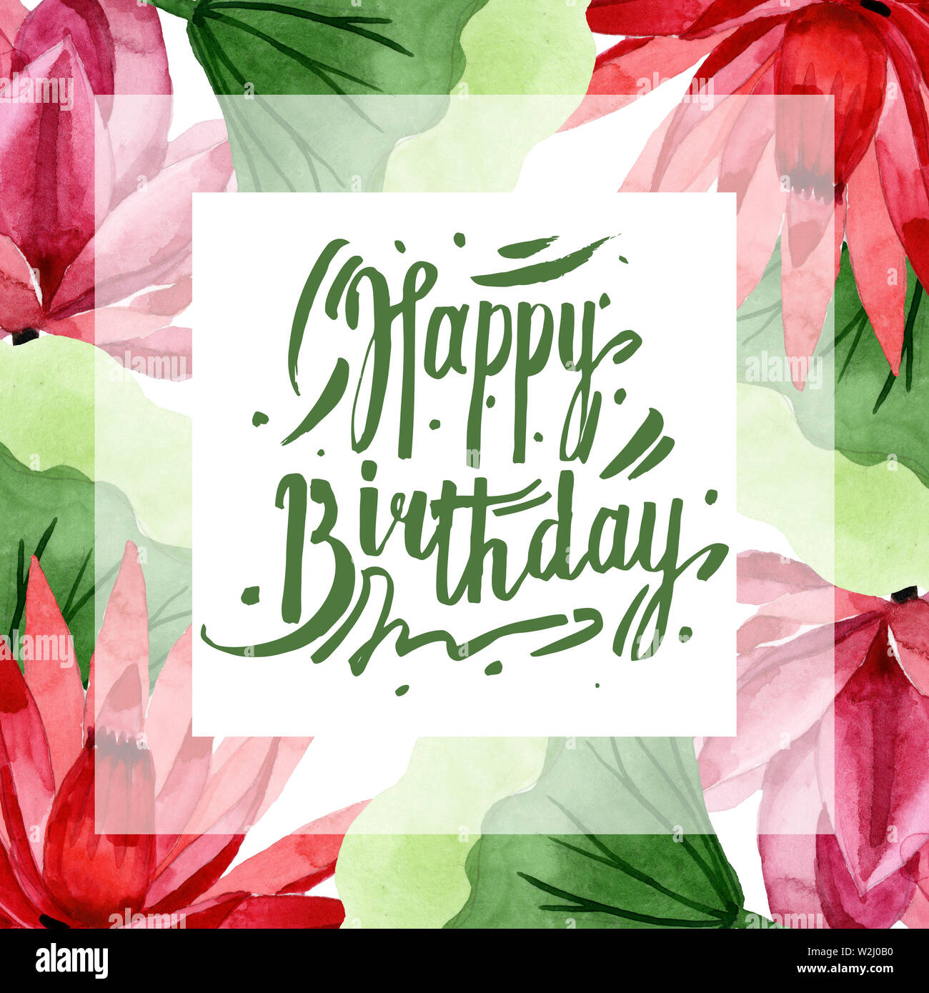 Red lotus floral botanical flower. Wild spring leaf wildflower isolated ...