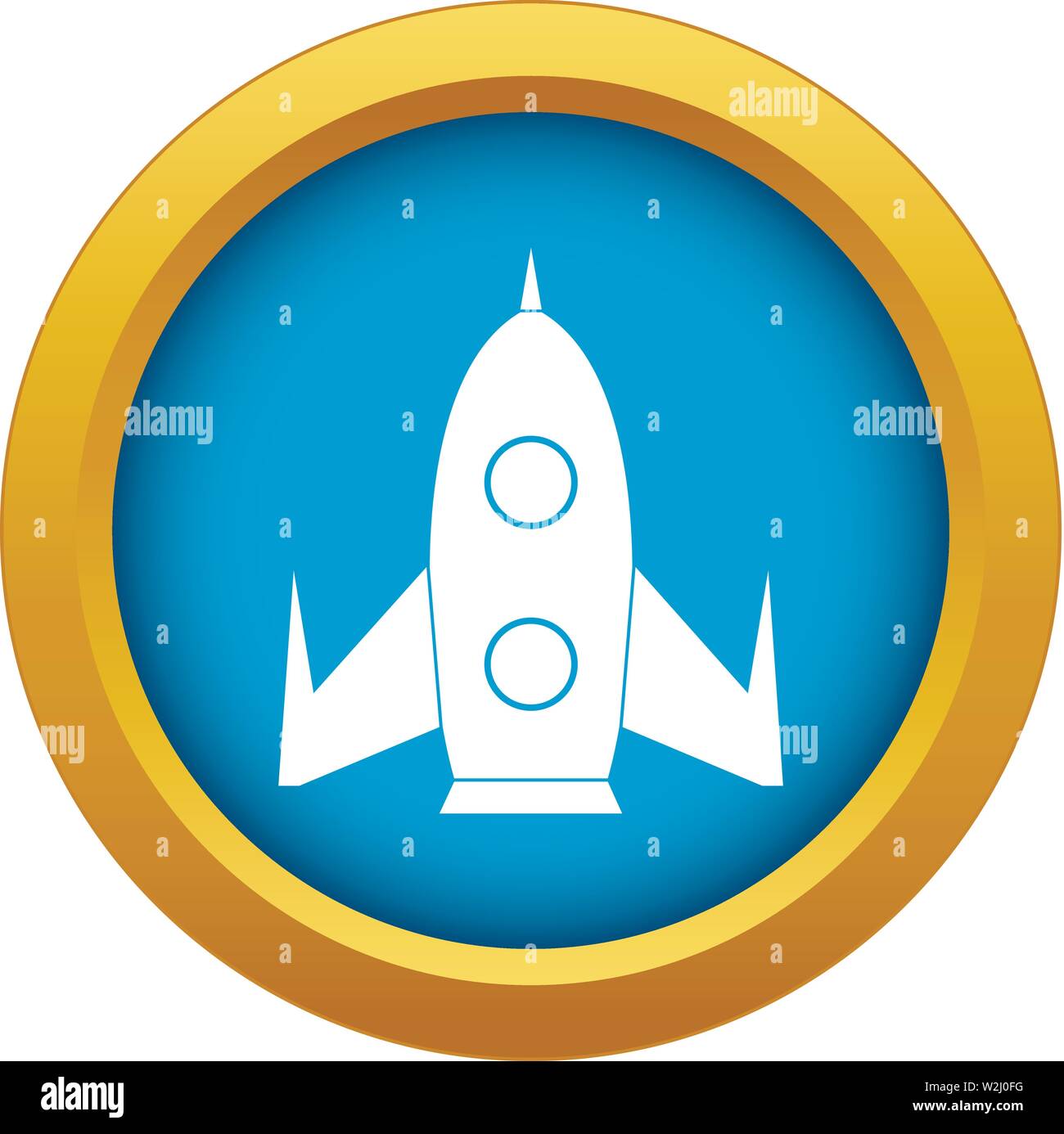 Rocket icon blue vector isolated Stock Vector Image & Art - Alamy