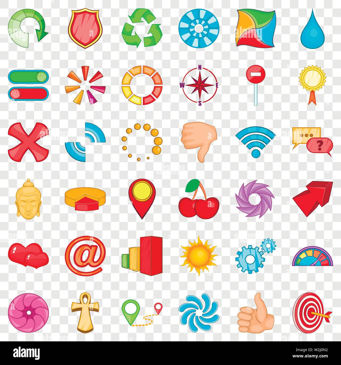 Computer graphic icons set, cartoon style Stock Vector Image & Art - Alamy
