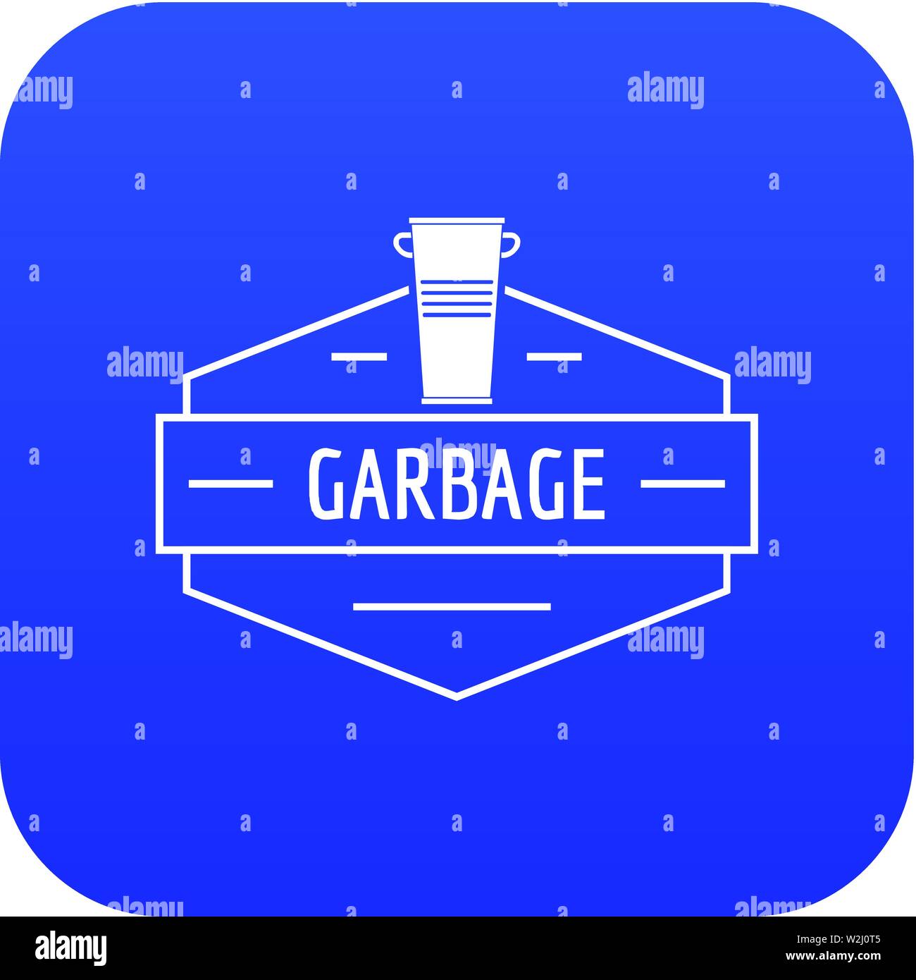 Bin garbage icon blue vector Stock Vector Image & Art - Alamy