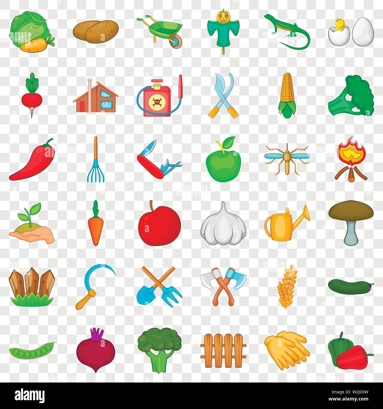 Digging icons set, cartoon style Stock Vector Image & Art - Alamy