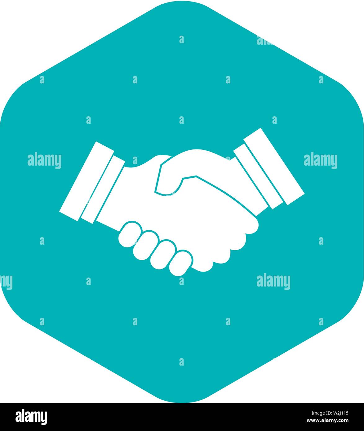 Business handshake icon, simple style Stock Vector Image & Art - Alamy