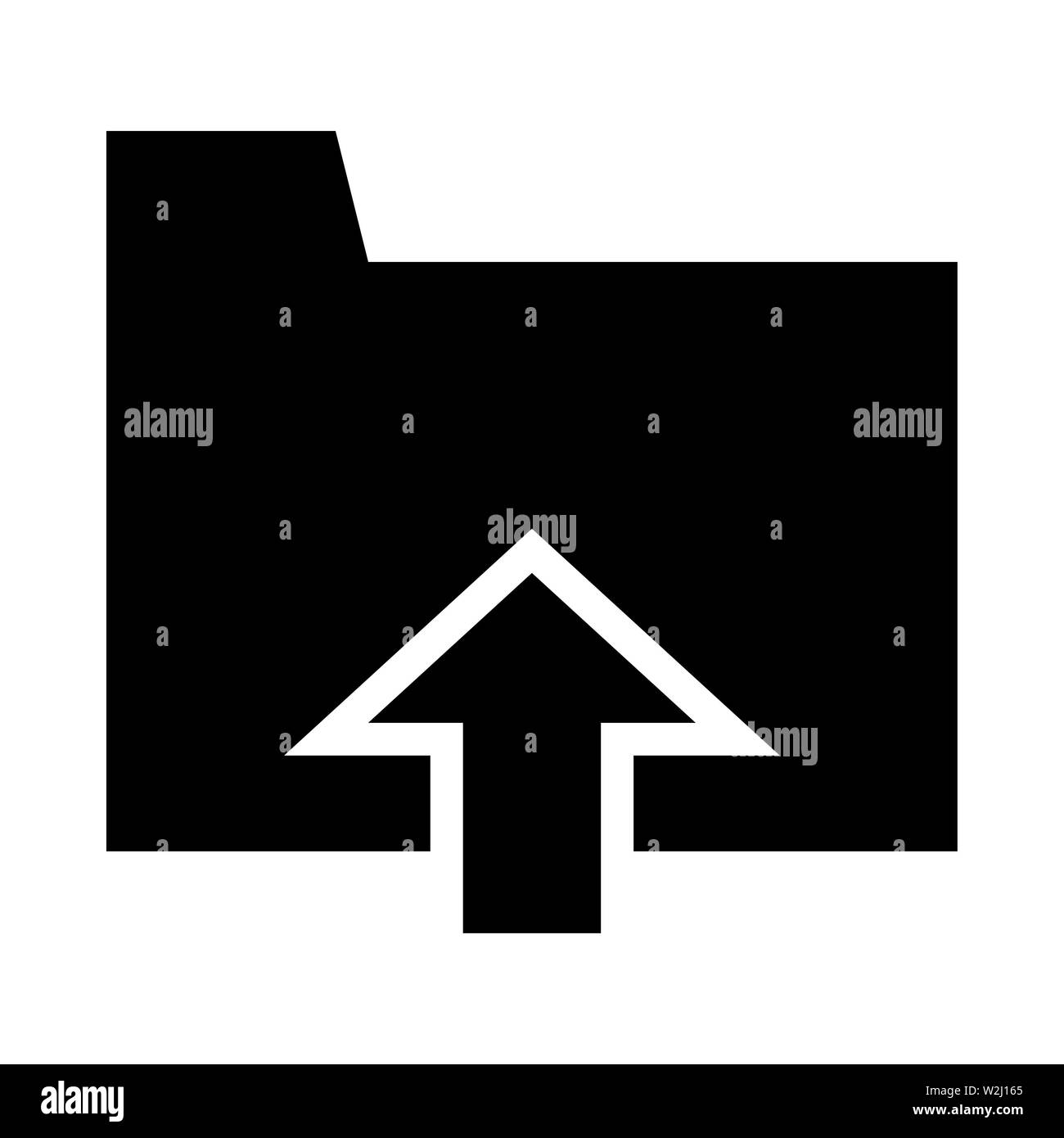 upload folder icon. flat illustration of upload folder vector icon for web, pattern, design, etc ...