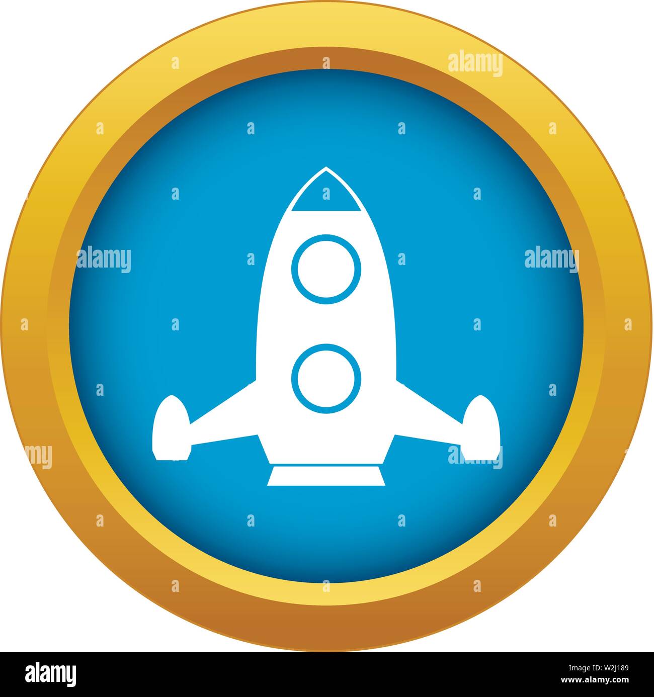 Rocket icon blue vector isolated Stock Vector Image & Art - Alamy