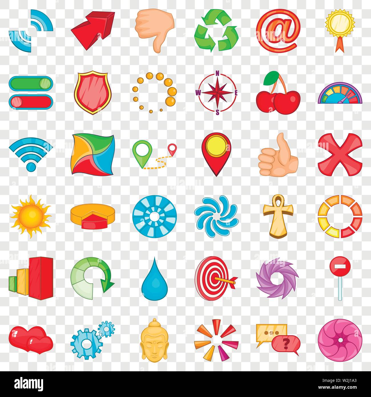 Bar icons set, cartoon style Stock Vector Image & Art - Alamy