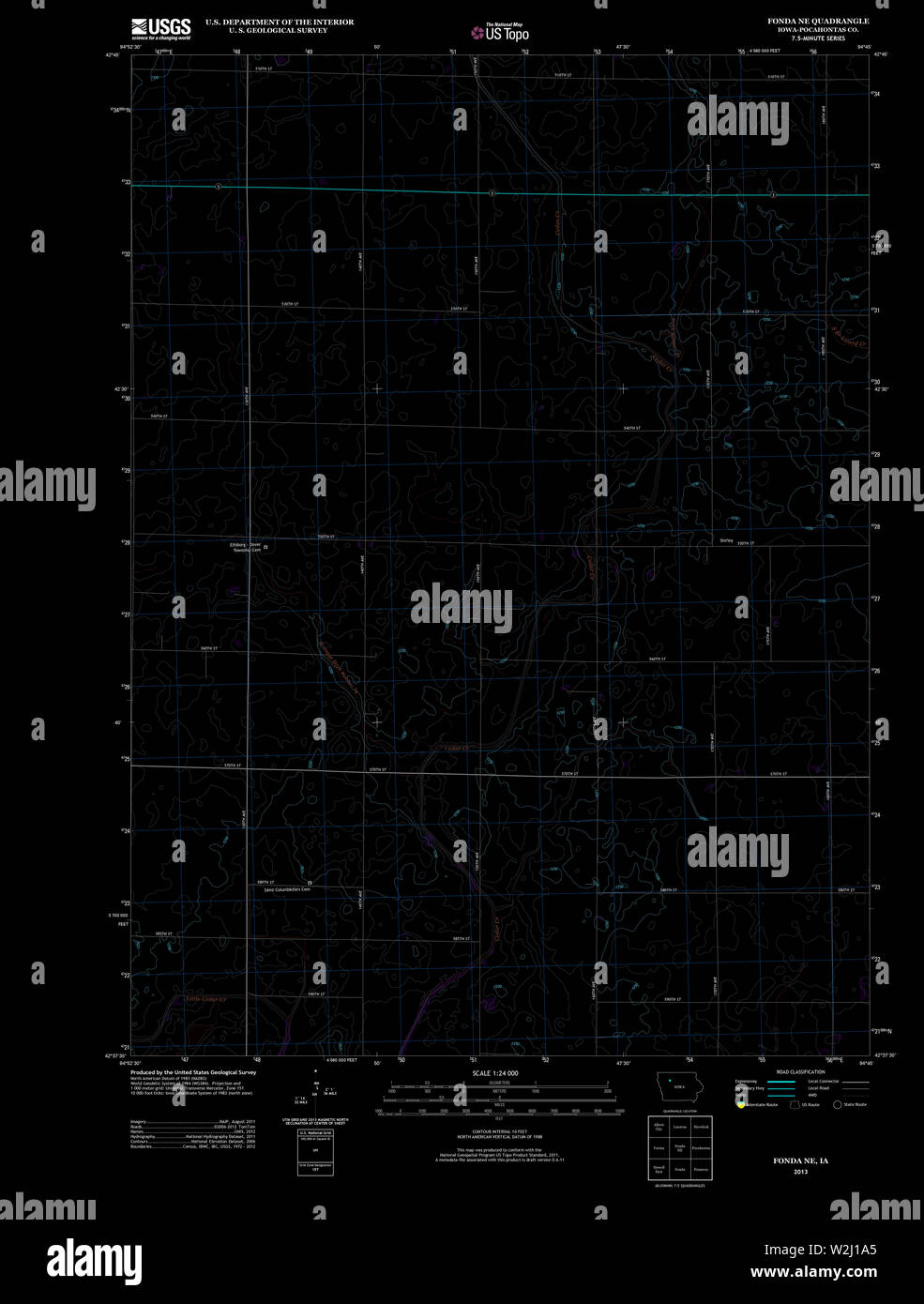 Fonda iowa map hi-res stock photography and images - Alamy