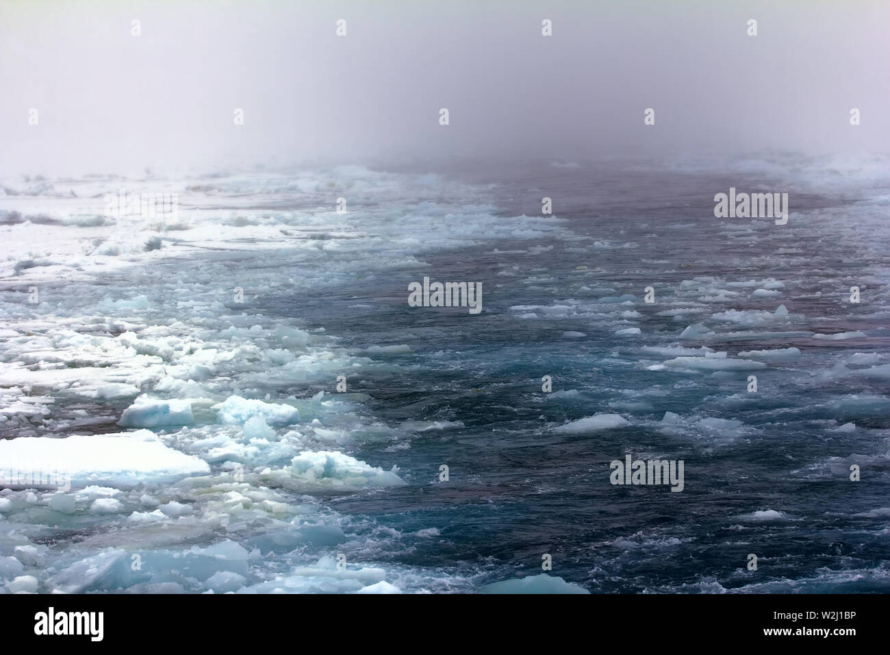astern - channel has done in ice icebreaker on way to North pole, ice ...