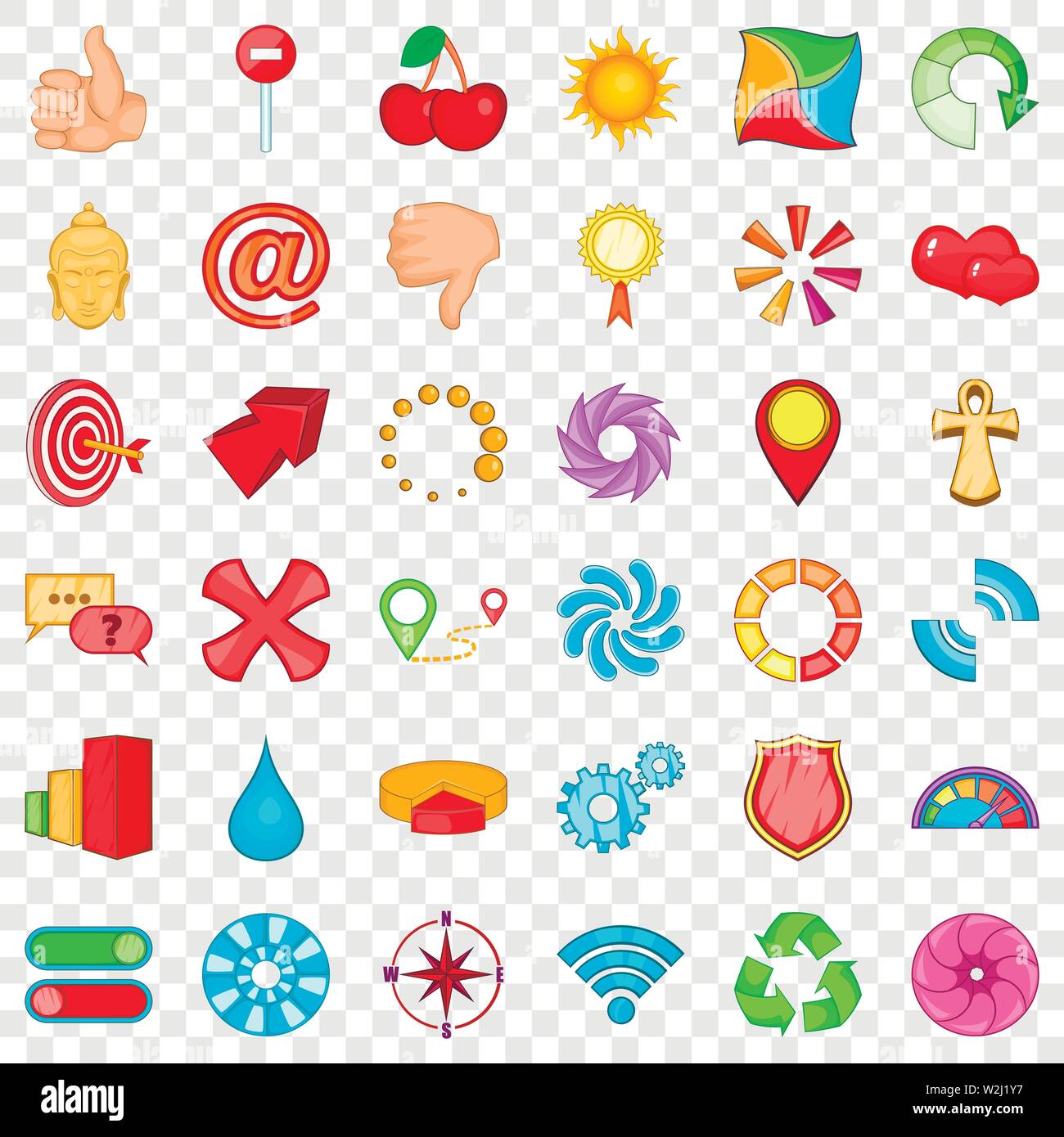 Arrow icons set, cartoon style Stock Vector Image & Art - Alamy