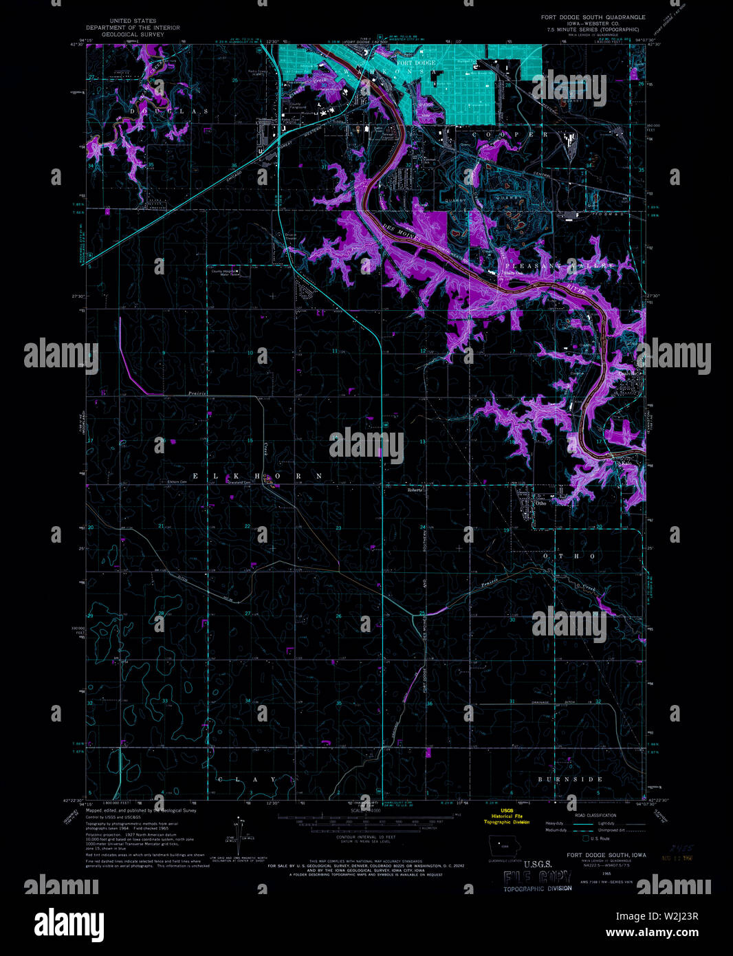 Fort dodge iowa map hi-res stock photography and images - Alamy