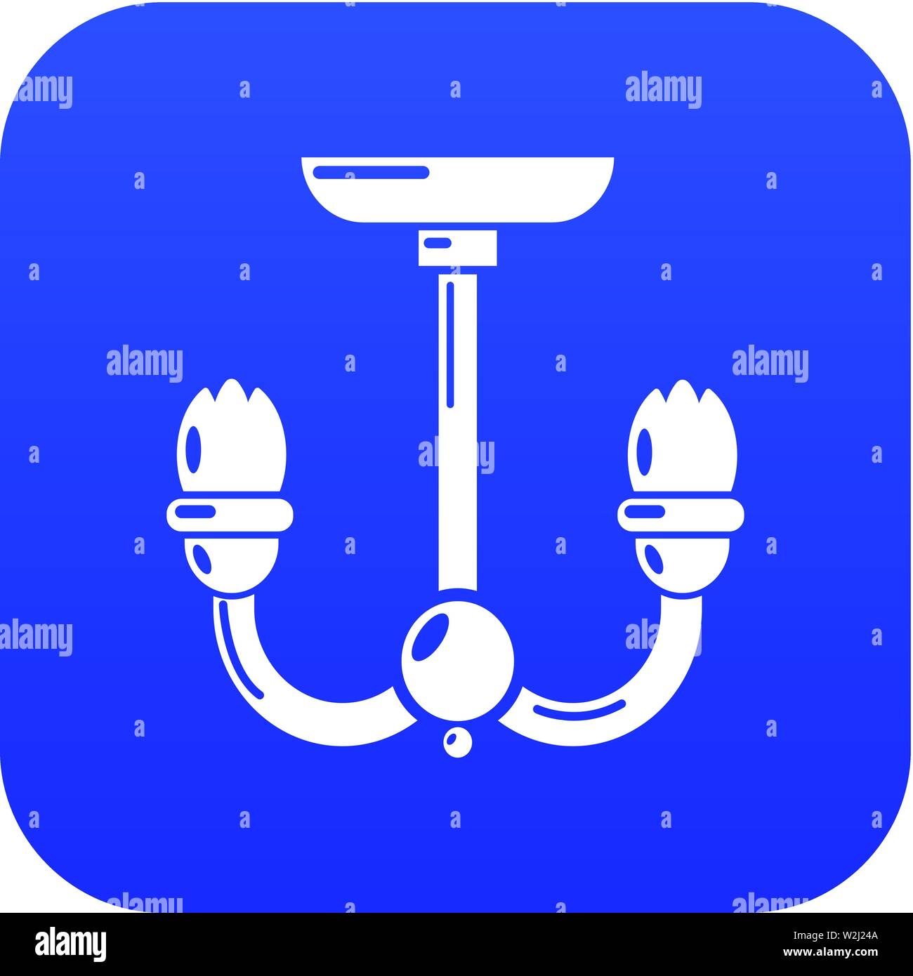 Chandelier icon blue vector Stock Vector Image & Art - Alamy