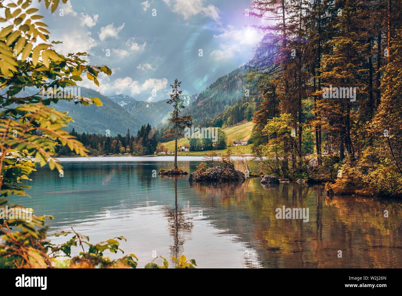 Lake Hintersee in Ramsau Stock Photo - Alamy