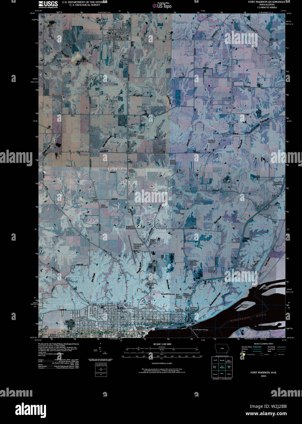 Map of fort madison hi-res stock photography and images - Alamy