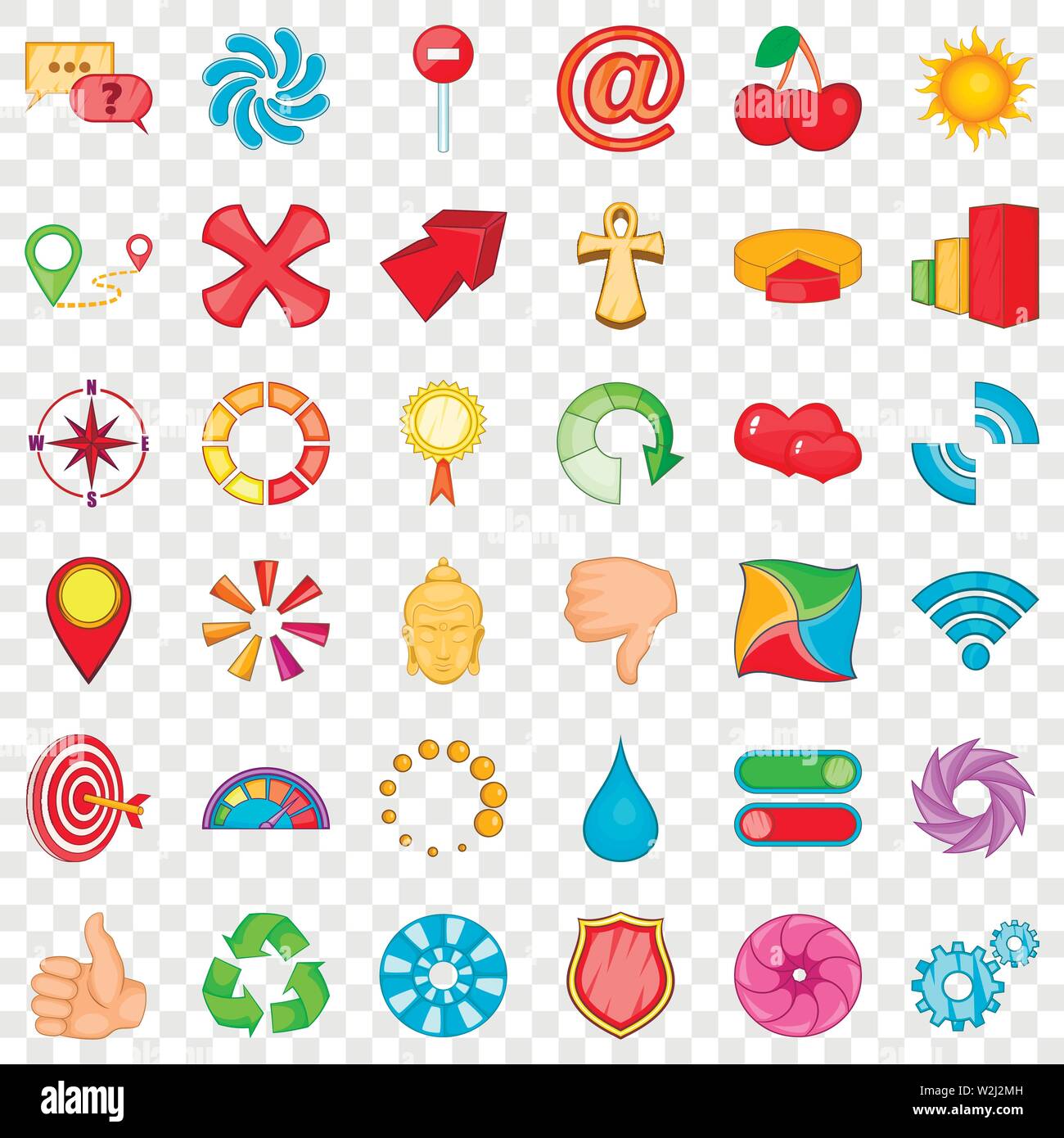 Marker icons set, cartoon style Stock Vector Image & Art - Alamy