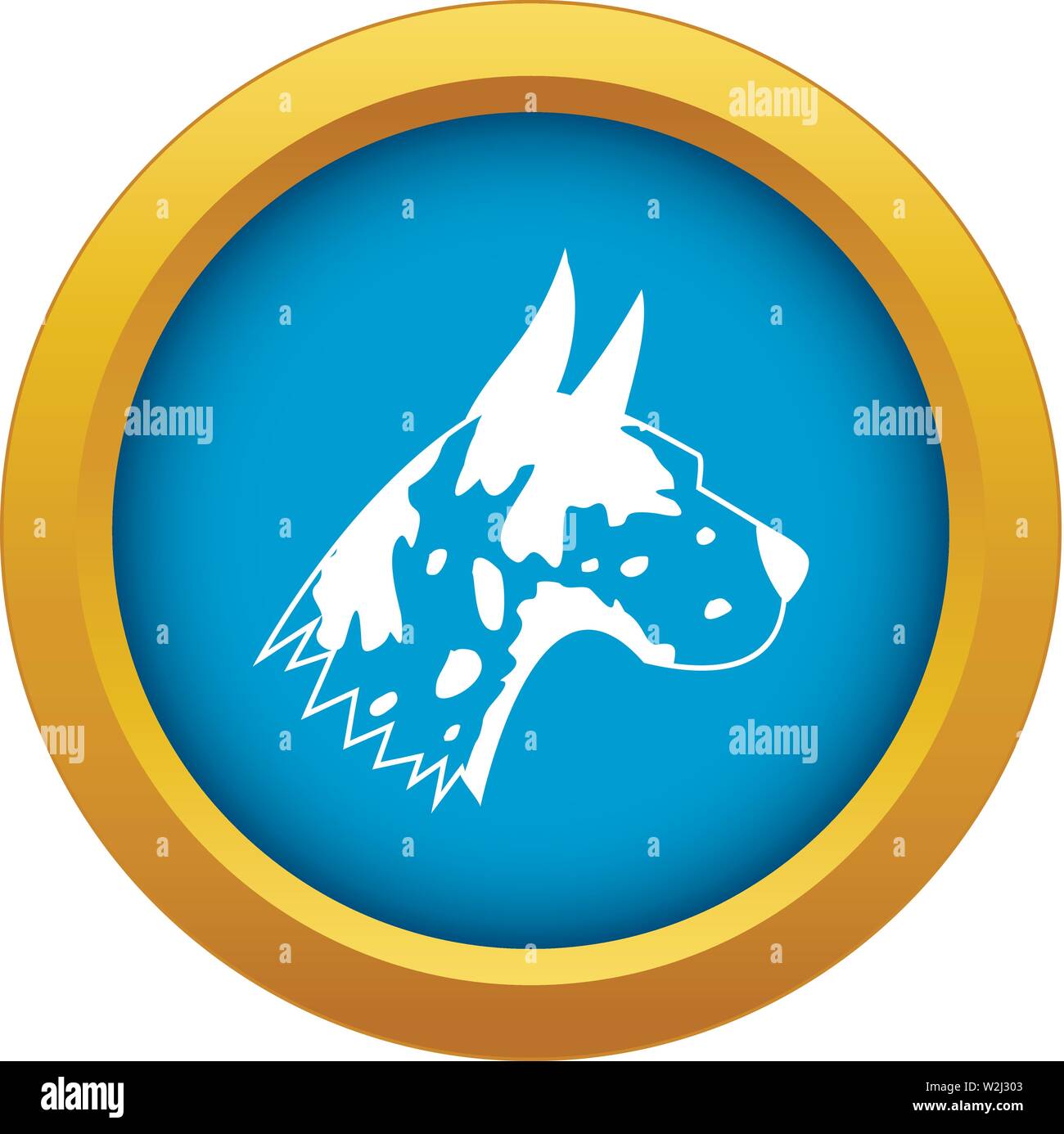 Great dane dog icon blue vector isolated Stock Vector Image & Art - Alamy