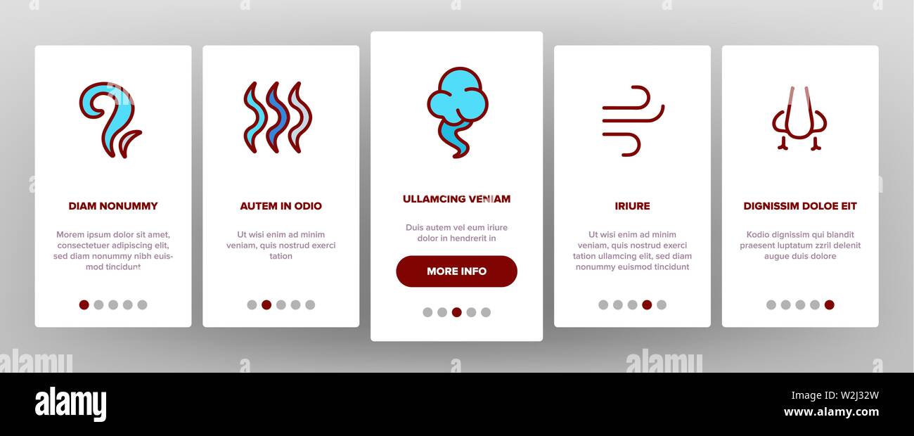 Odor, Smoke, Smell Vector Onboarding Stock Vector Image & Art - Alamy