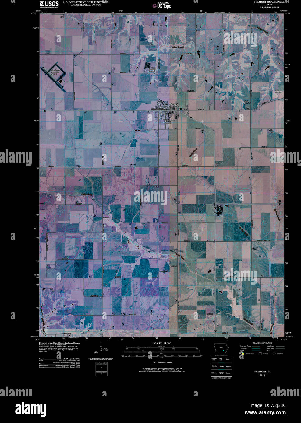 Fremont iowa map hi-res stock photography and images - Alamy